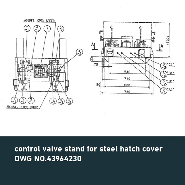 Hatch Cover Control Valve Block Drawing No.406-9200