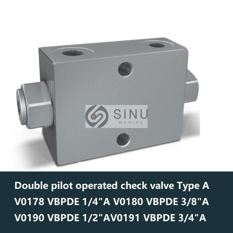 Double pilot operated check valve Type A V0178 VBPDE 1/4"A V0180 VBPDE ...