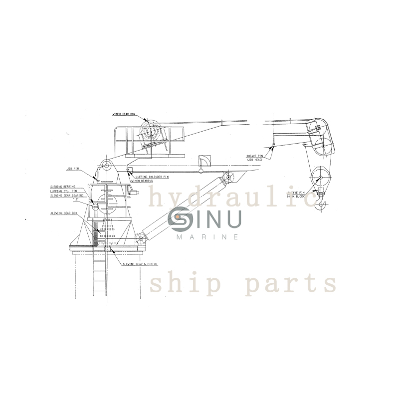 Hose Handling Crane-4101220 Luffing cylinder&Rubber hose&stop valve ...